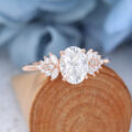 Vintage Oval Cut Rose Gold Moissanite Ring 💍