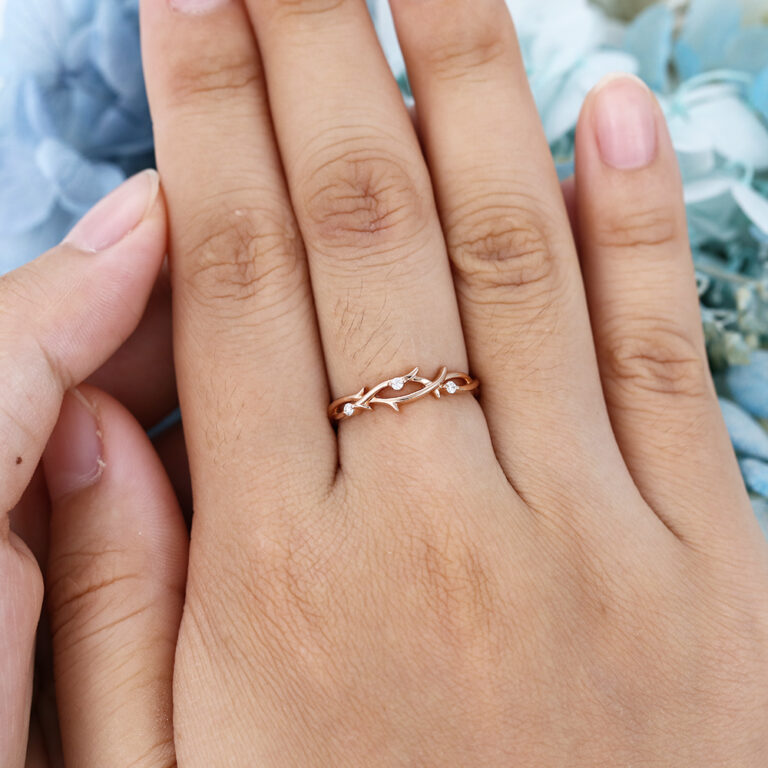 Full Eternity Diamond Wedding Band Vintage White Gold Simple Thin ...